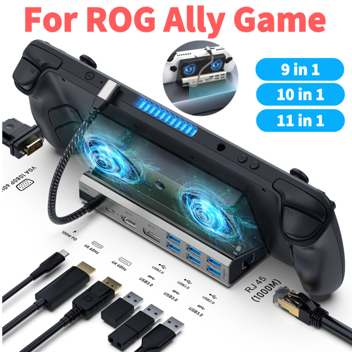 Dock Console Hub Gigabit Ethernet 1000Mbps TV Base Stand 4K 60Hz ...