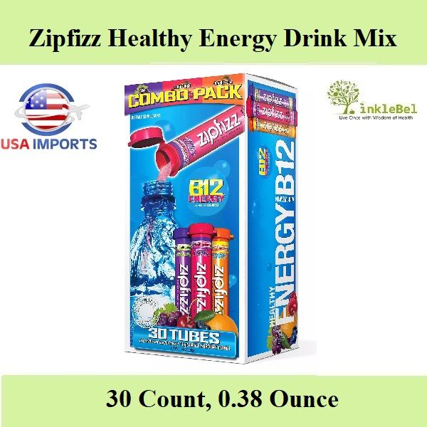 Zipfizz Energy Drink Mix, Electrolyte Hydration Powder Combo Pack (30 ...