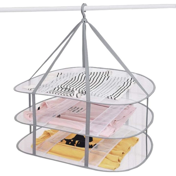 Sweater Drying Rack Hanging Clothes Hanging Dryer Laundry Mesh Drying ...
