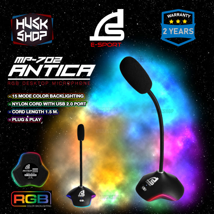 ไมค์คอม Signo MP-702 ANTICA RGB Desktop Microphone ไมค์โครโฟน สำหรับ ...