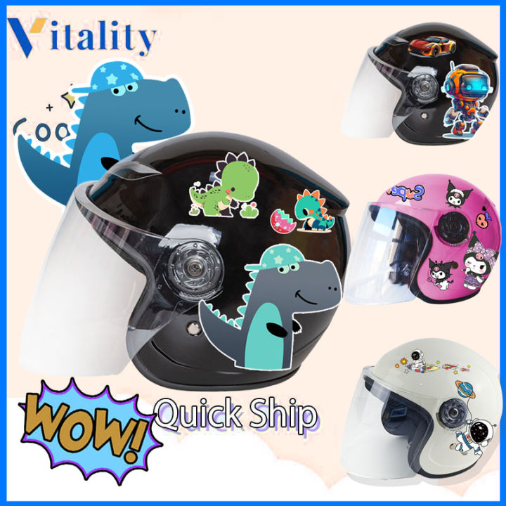 Small Size Black Half Face Helmet Motorcycle for Kids Boy Girls 2 To 10 ...