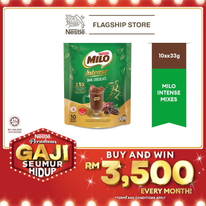 MILO® Intense Dark Chocolate 10 sticks (33g) | Lazada