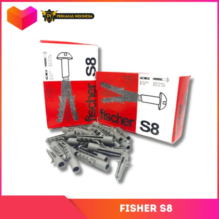 Skrup Fischer S8 Ecer Panjang 40mm Sekerup Pischer Fischer Fisher Piser Tutup Penutup Bor Skrup ...