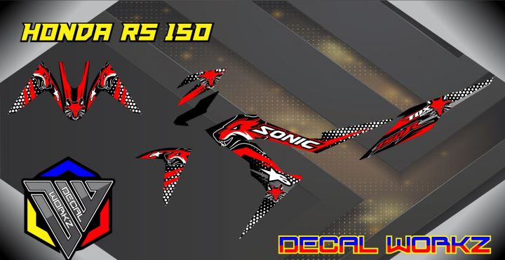 HONDA RS 150 STICKER DECALS, WOLF l RED | Lazada PH