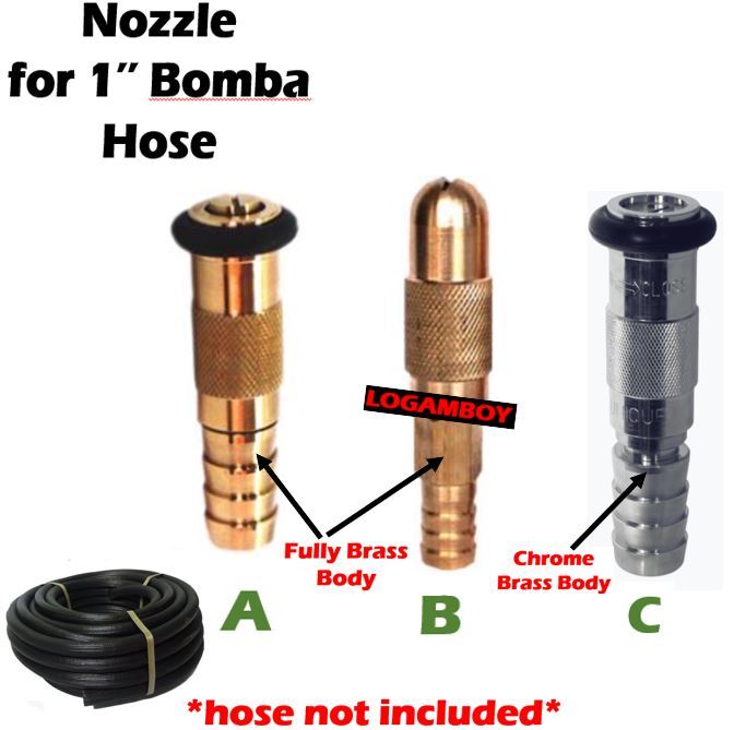 Bomba Hose Nozzle 1'' 1inch Fire Jet Spray Reel Hydrant Fully Brass ...