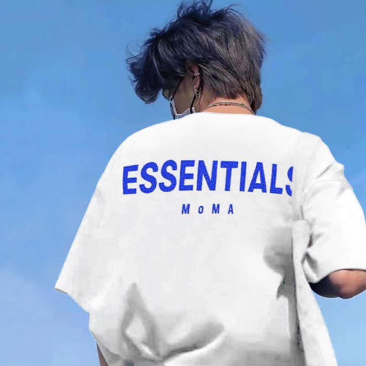 Fear of God ESSENTIALS Round Neck Letter Moma Short Sleeve Printed Mist ...