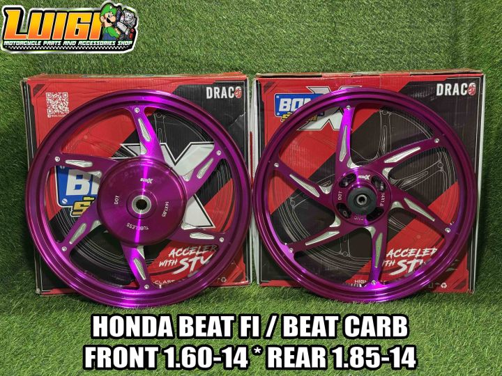 BOM RANGSIT CNC MAGS DRACO 14s 6 SPOKES HONDA BEAT FI / BEAT CARB (100% ...