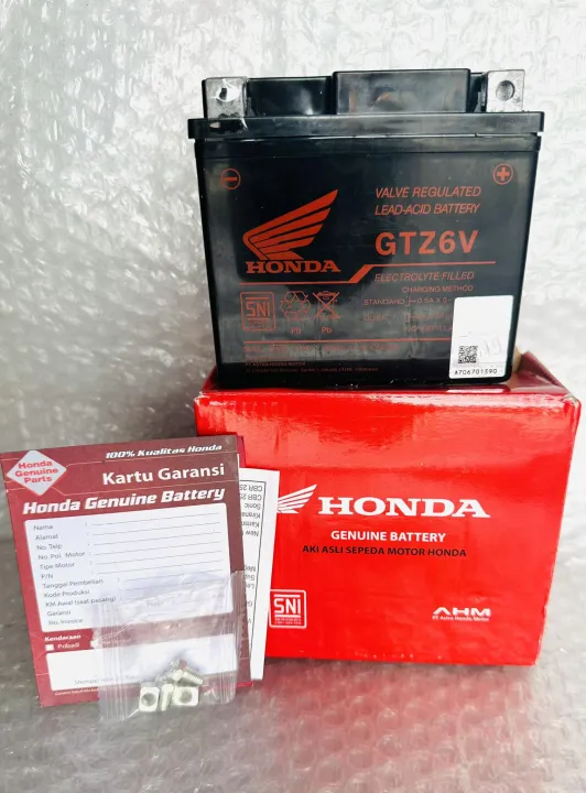 HONDA STOCK BATTERY (GTZ6V GS) FOR HONDA CLICK 125i/150i V1, V2 & V3 ...