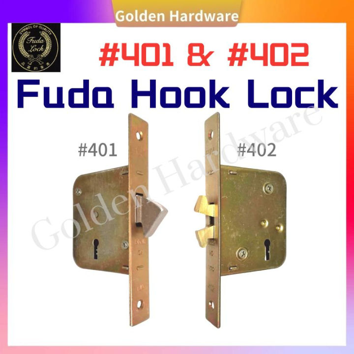 FUDA 401 Hook Lock 402 Double Hook Lock / Grill Door Lock Set / Kunci ...