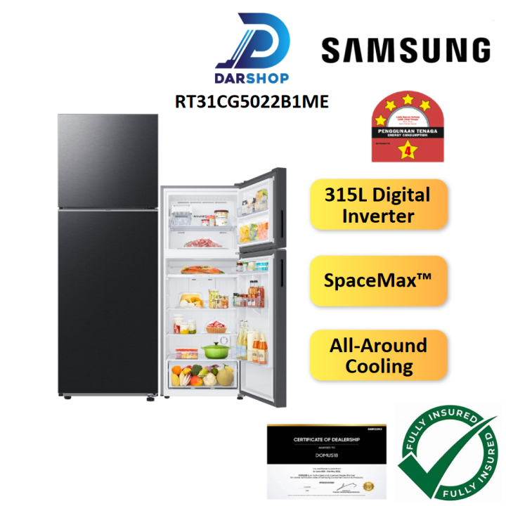Samsung Refrigerator 2 Door Inverter 315L Fridge Peti Sejuk Peti Ais 2 Pintu Inverter Murah 冰箱 ...