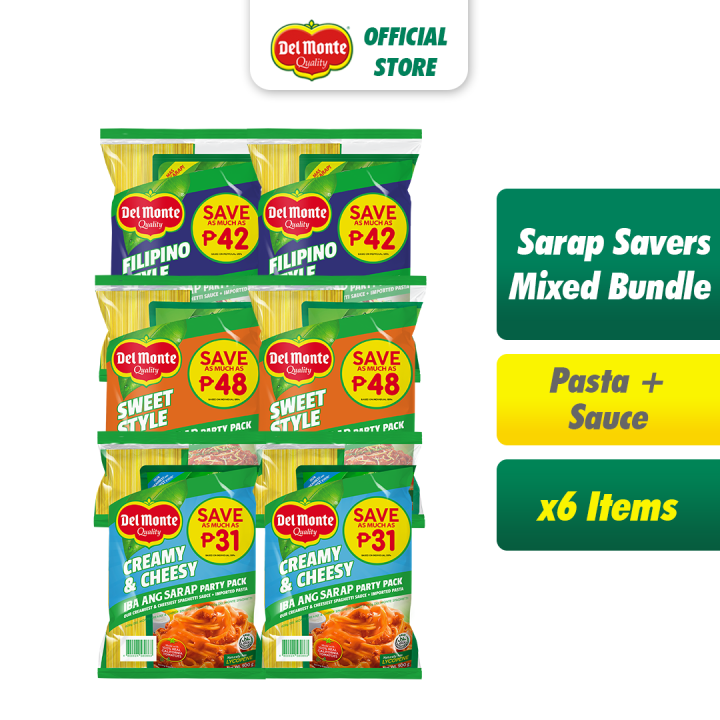 DEL MONTE Sarap Savers Pack - Mixed x 6 items (Spaghetti Sauce + Pasta ...
