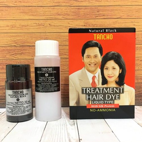 Tancho Treatment Hair Dye Liquid Type 80/40ml (Natural Black) | Lazada ...