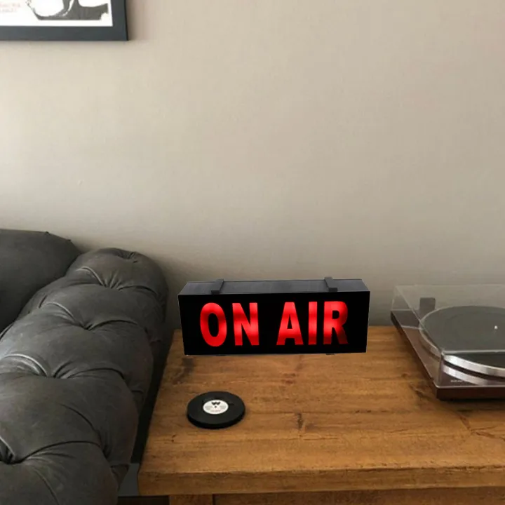 LED ON AIR Light Warning Sign with Creative Key Control for Studio Desk ...