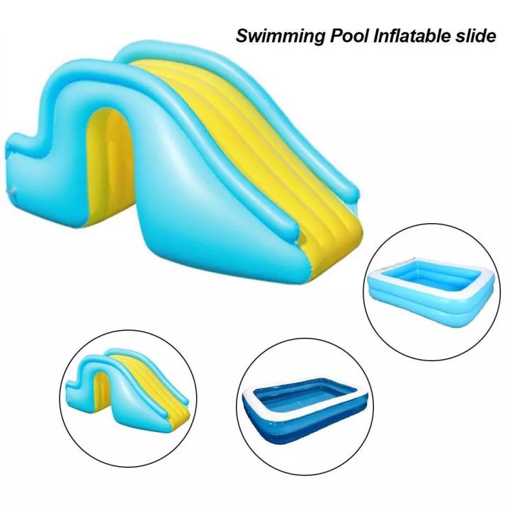 Inflatable Outdoor Water Slide Wider Steps Water Park Swimming Pool ...