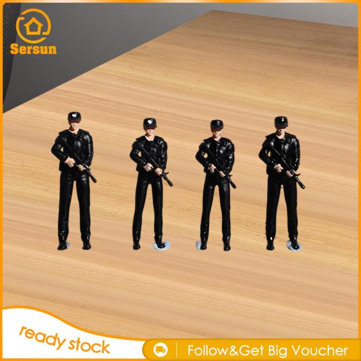 Sersun 1/64 Scale Female Polices Model Model Figures Collection Layout ...