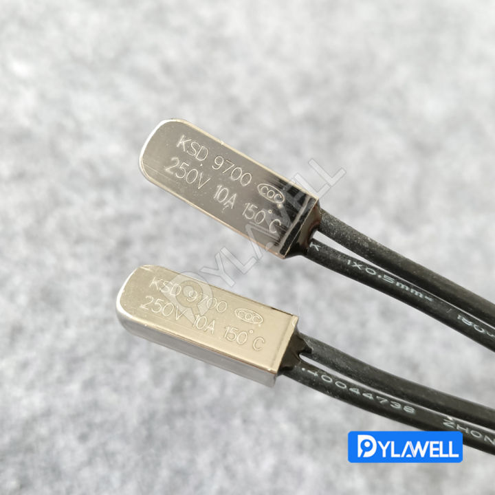 2pcs Thermal protector KSD9700 10A normally closed normally open temperature control switch with ...
