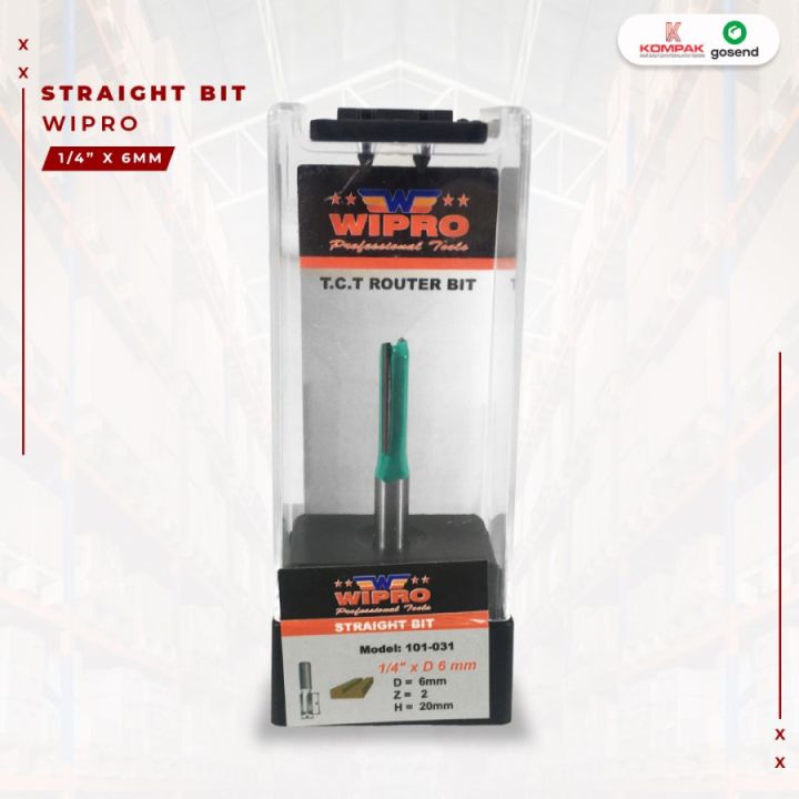 Wipro Mata Router Trimmer Straight Bit 1/4 x 6mm Double Blade | Lazada ...