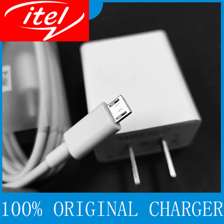 Itel Charger Original Fast Charger 10W Micro USB+Type C Cable 2IN1 Adapter Set For Android ...