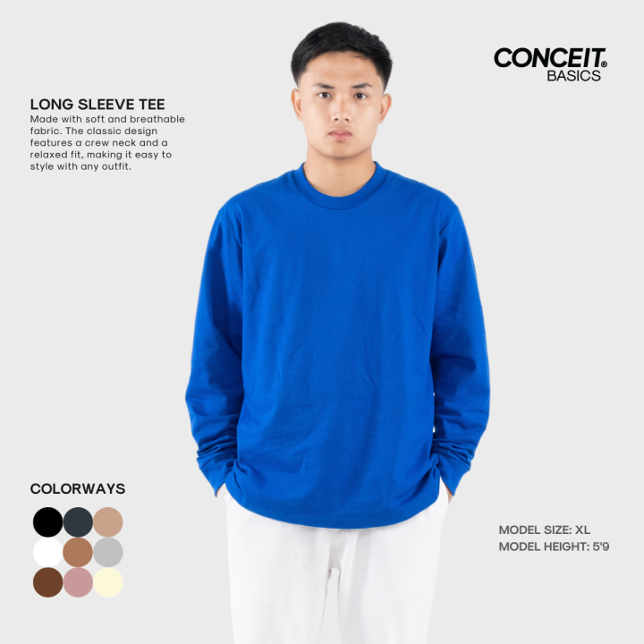 CONCEIT Long Sleeve Premium Cotton | Lazada PH