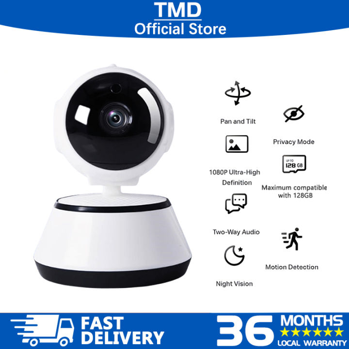 TMD Q1 indoor cctv camera connect cellphone wifi connect 360 rotation ...