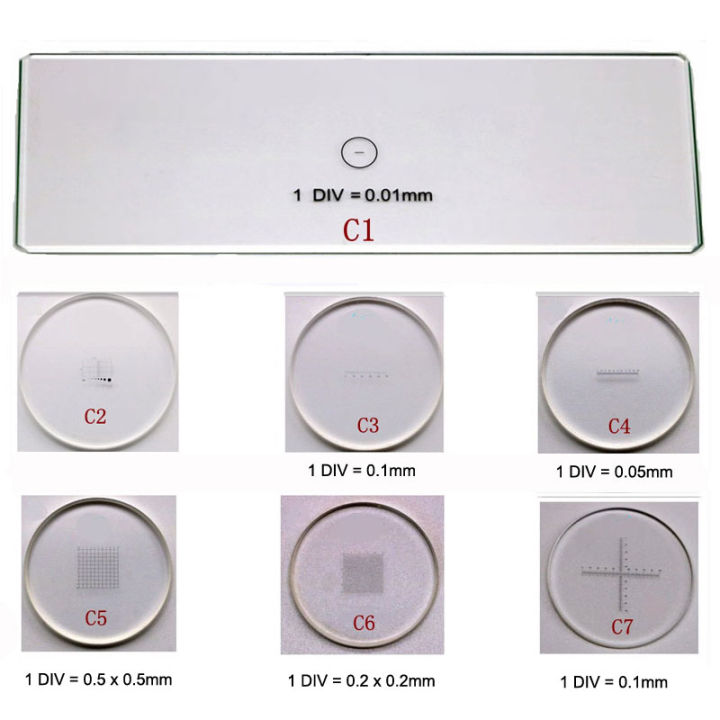 Optical Glass C1 - C7 Microscope Eyepiece Reticle Cross Line Ocular ...