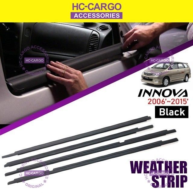 Toyota Innova 2006 - 2015 Car Outside Window Black Moulding ...