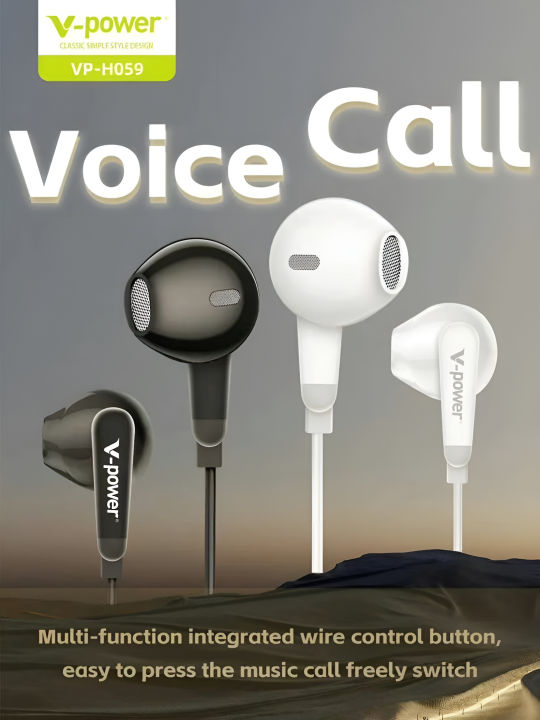 V-POWER H059 HiFi Digital IC Stereo Earphone Type-C Interface Built-in ...