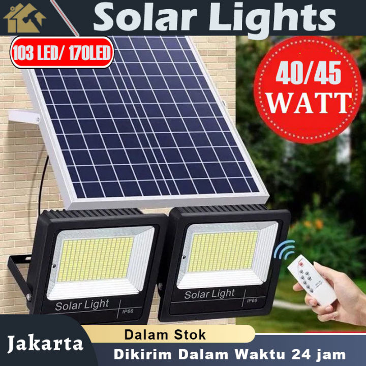 NEW LAMPU SOROT SOLAR CELL / LAMPU LED TENAGA MATAHARI / LAMPU PANEL ...