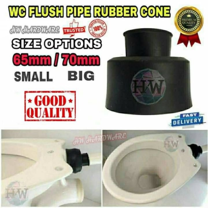 Toilet WC Black Rubber Cone For Lower Level Cistern Flush Paip | Lazada