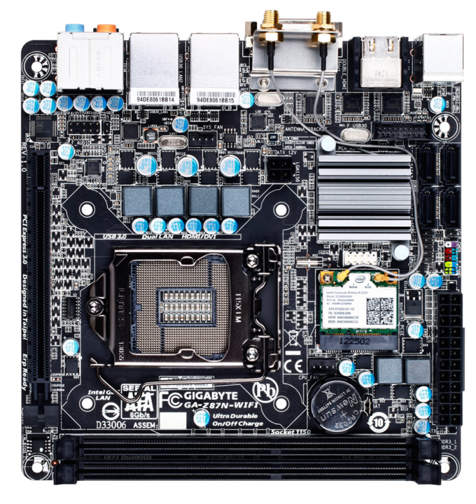 MAINBOARD MINI-ITX/GIGABYTE GA-Z87N-WIFI/LGA1150/MINI ITX/GEN4-5/DDR3 ...