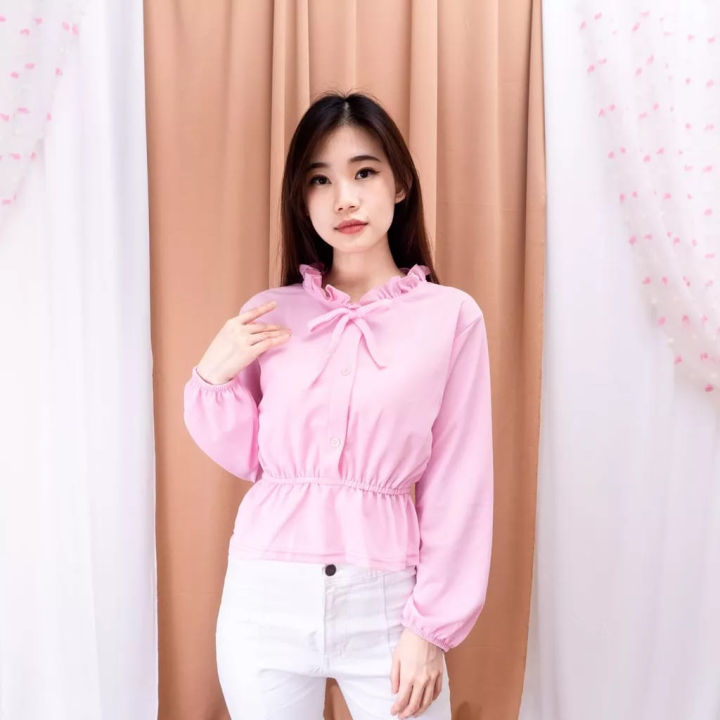 Risa Fashion - MIKELA BLOUSE Bahan Crepe Premium Atasan Wanita Dewasa ...