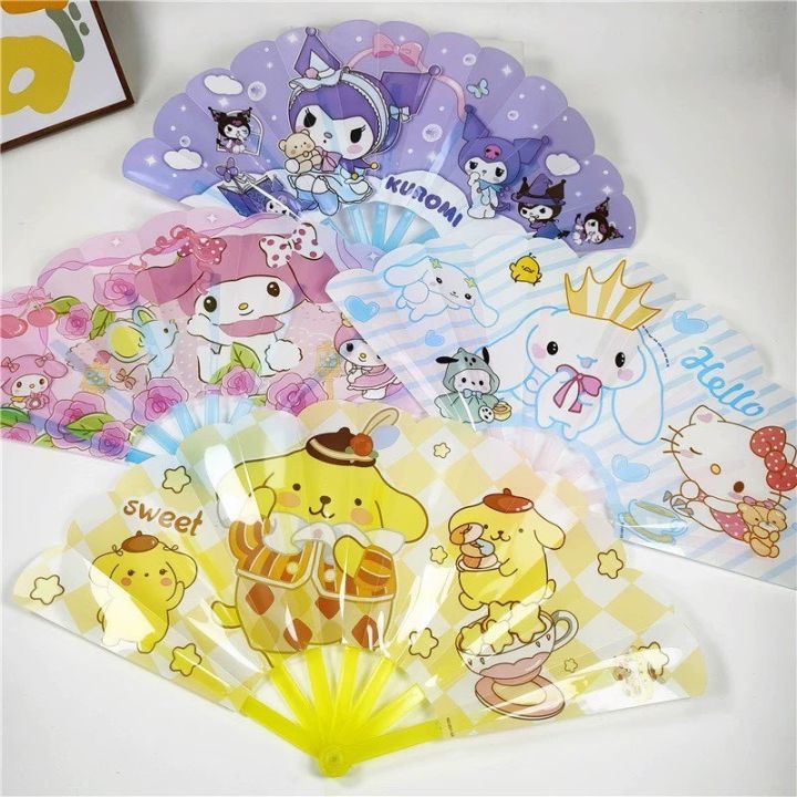 Sanrio Kuromi Cinnamoroll My Melody Kawaii Handheld Fan Student Cute ...