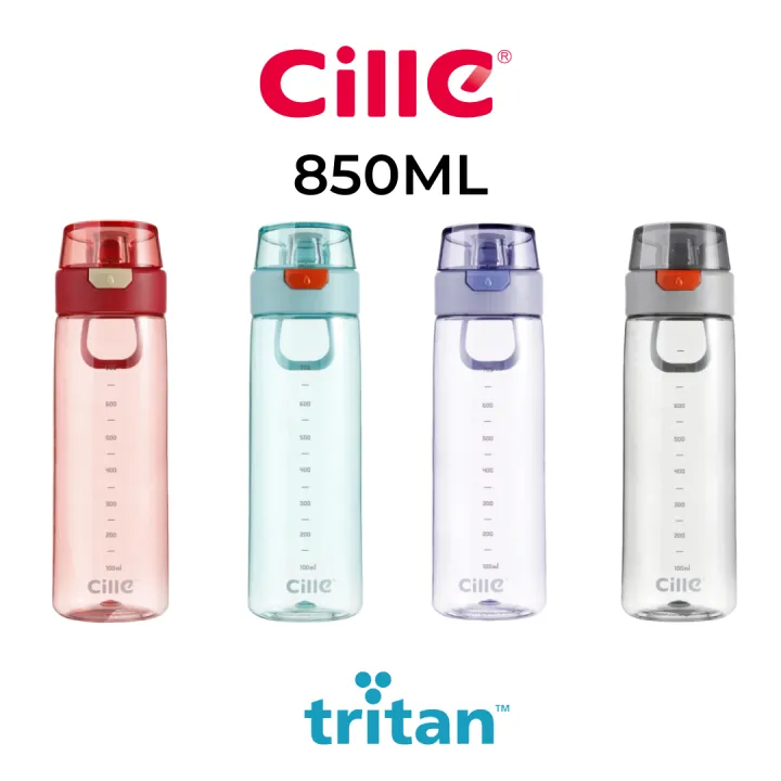 Cille Tritan Water Bottle 850ML BPA-Free Plastic Water Bottle Botol Air Plastik XL-2145 | Lazada