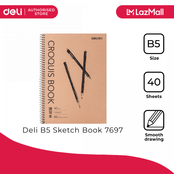 Deli B5 Sketch Book 7697 [797697] | Lazada PH