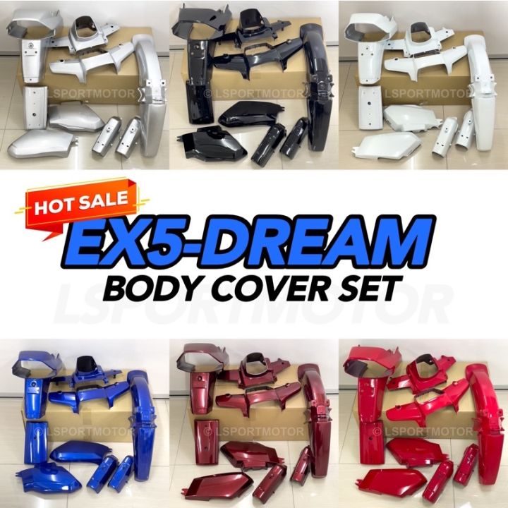 MURAH!! 🔥 HONDA EX5 DREAM BODY COVER SET ( BLACK / WHITE / SILVER / RED ...