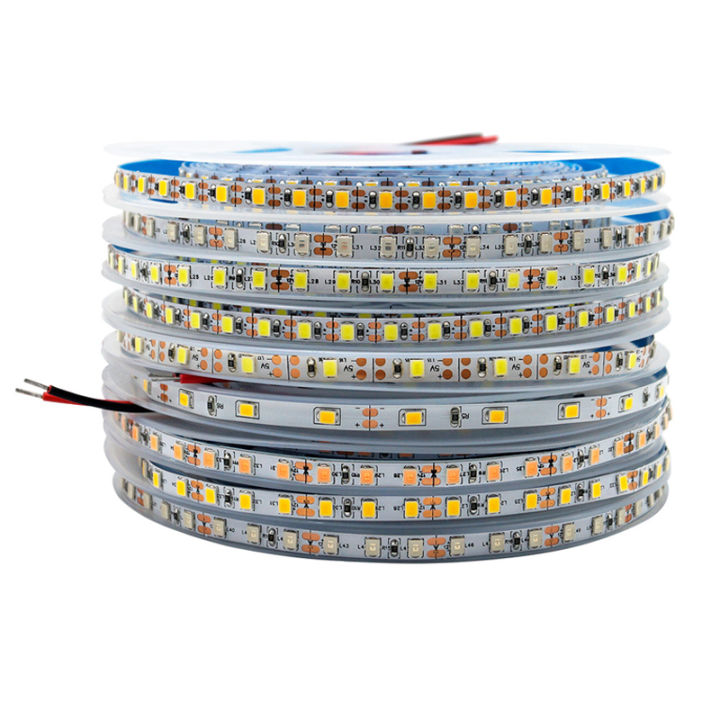 12V DC SMD 2835 LED Strip 5mm Narrow Width PCB 120LED/M Flexible LED Light Warm White Red Green ...