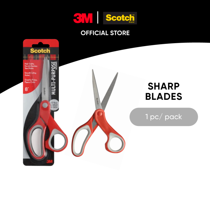 3M™ Scotch™ Multi-Purpose Scissors, Sharp Blades, 1 pc/pack, 8in, For ...