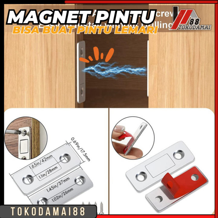 Magnet Pintu Lemari Magnet laci Magnetic Door Closer Stopper Penutup ...