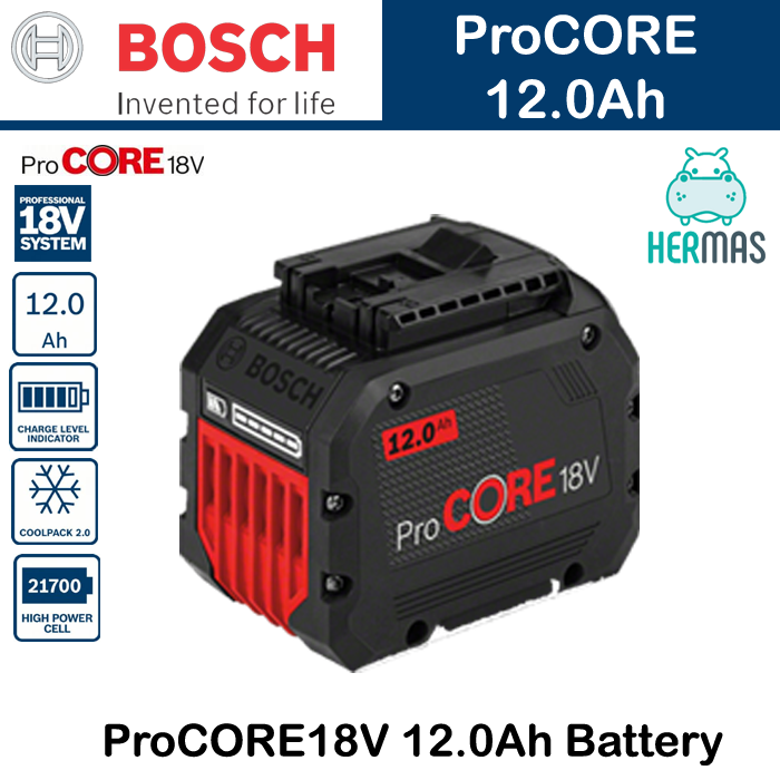 [GENUINE] BOSCH ProCORE 18V 12.0Ah Lithium-Ion Battery | Lazada