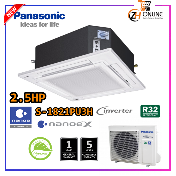 NEW PANASONIC R32 2.5HP Inverter Nanoe-X 4-WAY Ceiling Cassette NX ...