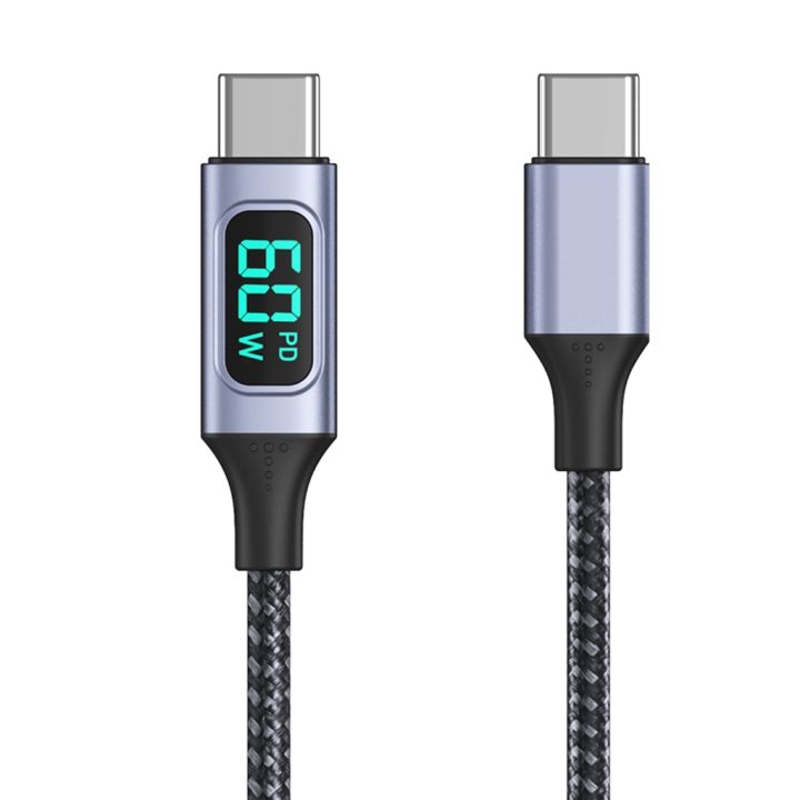 LED Display PD100W USB-C To USB Type-C Cable PD100W Fast Charging ...