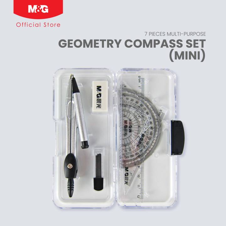M&G Geometry Compass Ruler Mini Set (7 PCS) - Durability, Precision ...