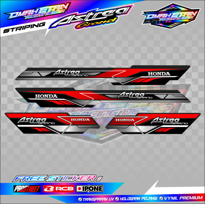 STRIPING VARIASI ASTREA HONDA GRAND / STICKER LIST MOTOR ASTREA GRAND ...