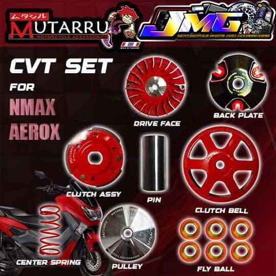 MUTARRU YAMAHA NMAX 155 V1 / V2 / AEROX 155 V1 / V2 CVT SET ASSEMBLY ...