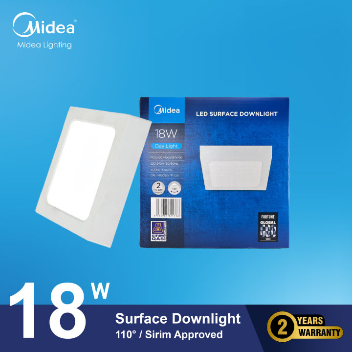 Midea Lighting Surface Downlight Square (18W) | Lazada
