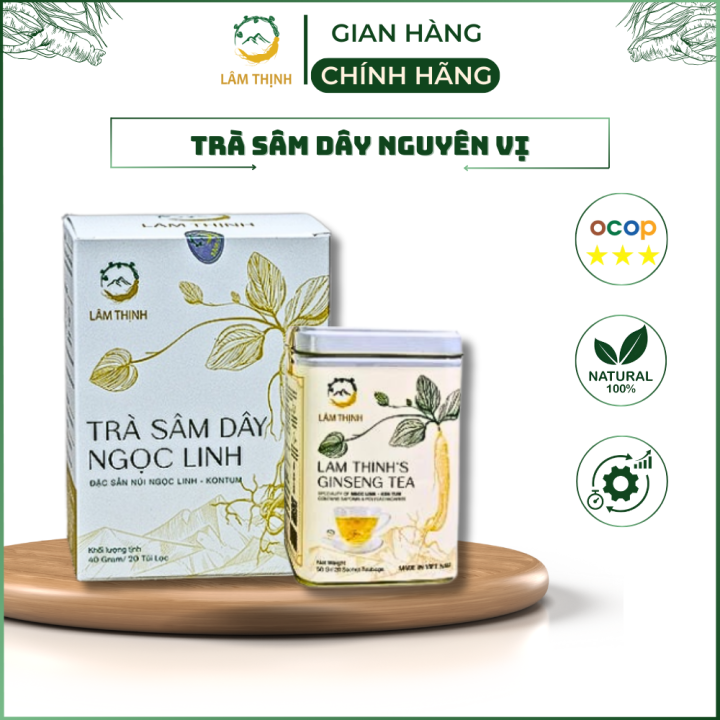 Trà Sâm Dây Lâm Thịnh vị nguyên bản giảm căng thẳng hộp 40 gram và 100 ...