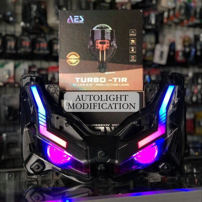BILED HONDA ADV 150 160 FULL SET REFLEKTOR CUSTOM BILED AES TURBO-TIR ...