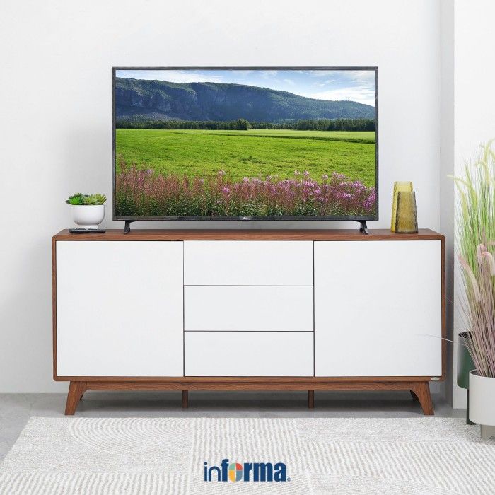 Informa Neo Homey Rak Tv - Cokelat Walnut/Putih Tv Stand Furnitur ...