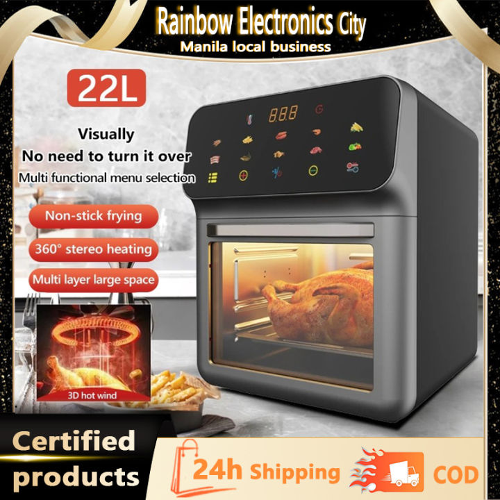 Rainbow 22L Air Fryer Small Kitchen Appliances Touch Screen Oven ...