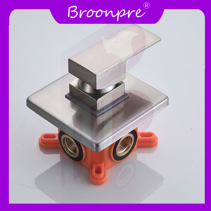 Brushed Nickel Concealed Install Control Mixer Valve Single Handle ...